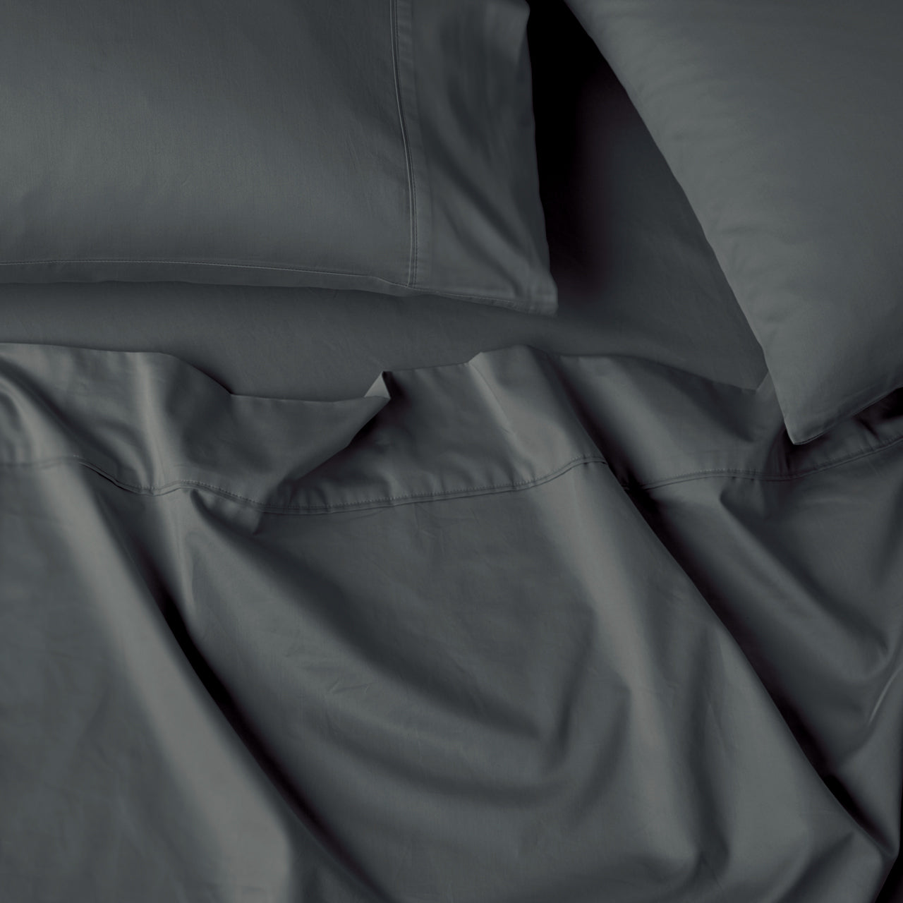 Cotton Pillowcase - Charcoal