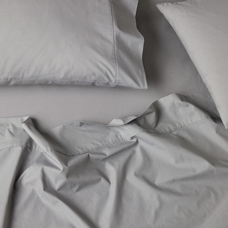 Premium Percale Flat Sheet - Pewter