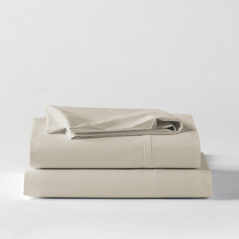 Premium Percale Flat Sheet - Oyster