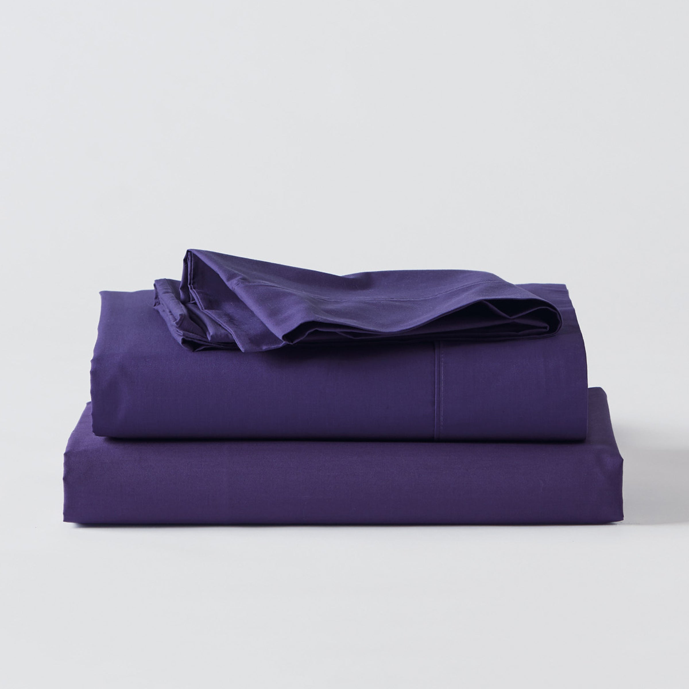 Premium Percale Fitted Sheet - Purple
